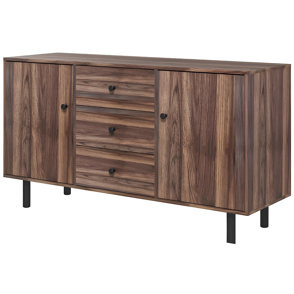 Versatile Storage Unit with 2 Cabinets and 3 Drawers - Adjustable ...