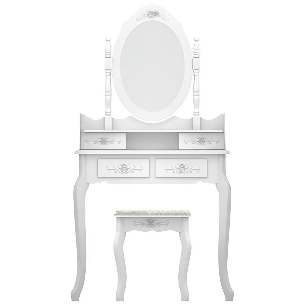 Modern Dressing Table 4-Drawer Design with 360-Degree Rotating ...