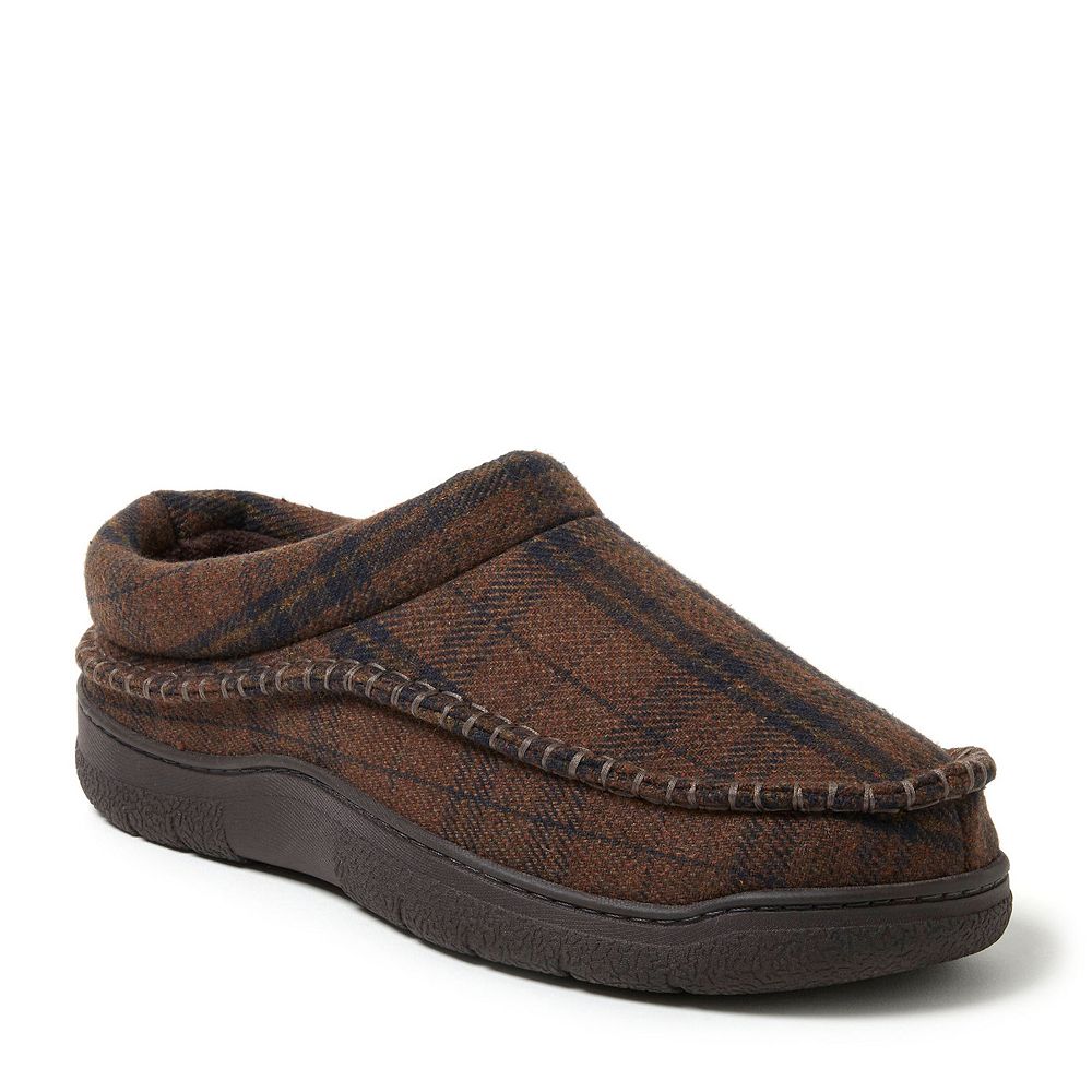 Dearfoams Thompson Men's Plaid Clog Slippers
