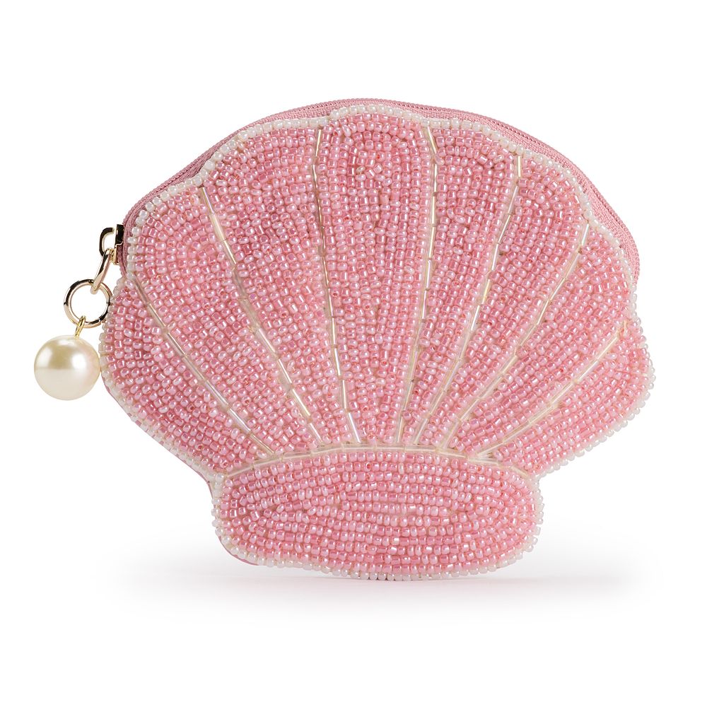 LC Lauren Conrad Beaded Shell Coin Pouch