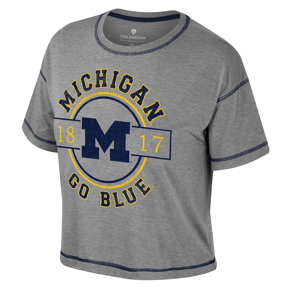 Women's Michigan Wolverines Crop Short Sleeve Tee
