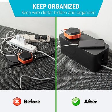 16" Cable Management Box Power Strap Cord Surge Protector Cover ...