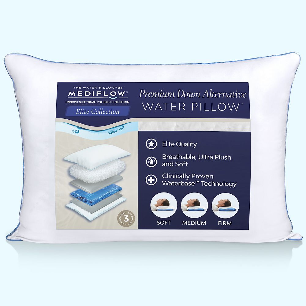 Mediflow Elite Down Alternative Water Pillow, Adjustable Pillow For ...