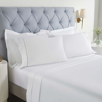 SUPERIOR Cross Stitch Embroidered Deep Pocket Bed Sheet Set