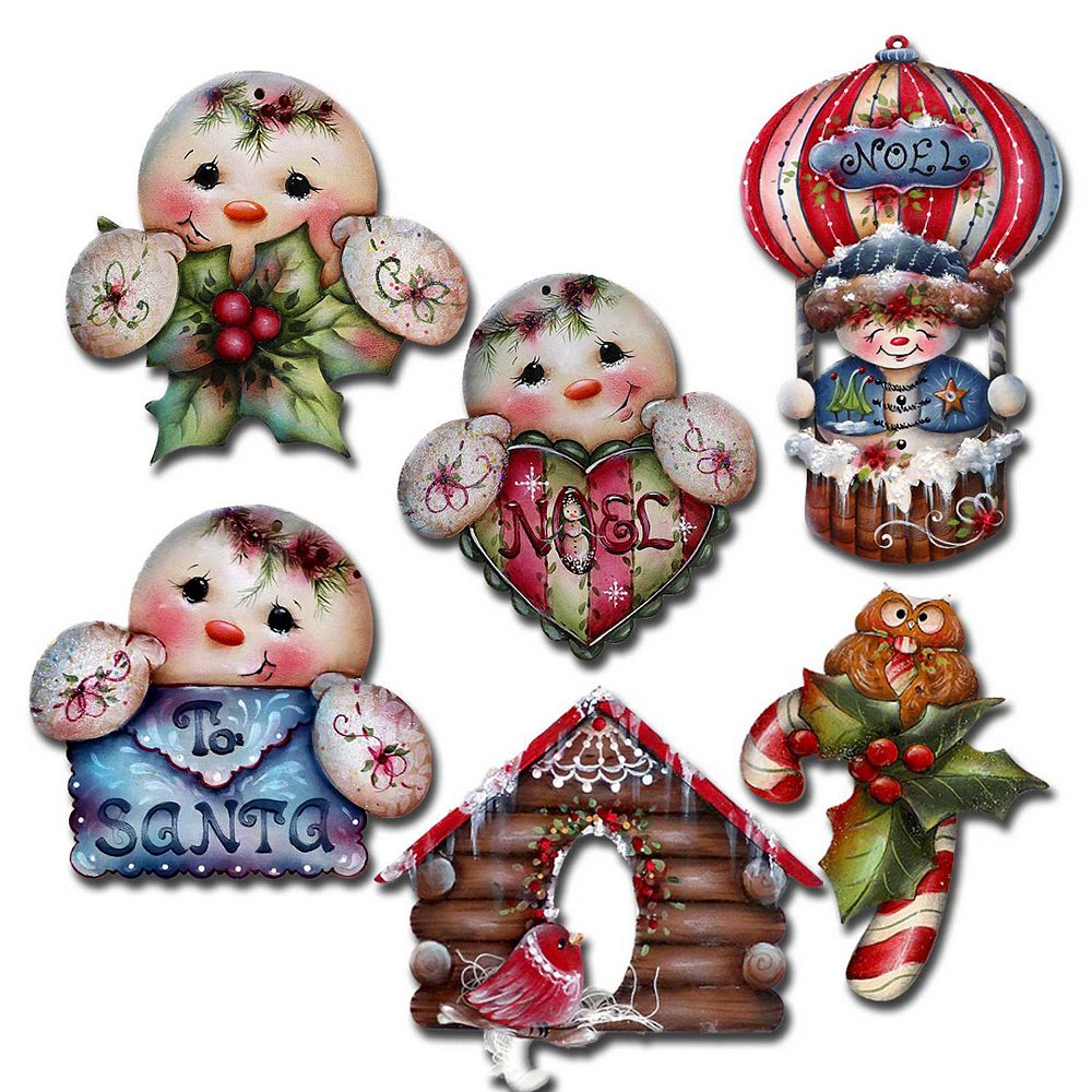 Giggles And Gifts Wooden Clip-on Ornaments Set Of 6 By J. Mills-price