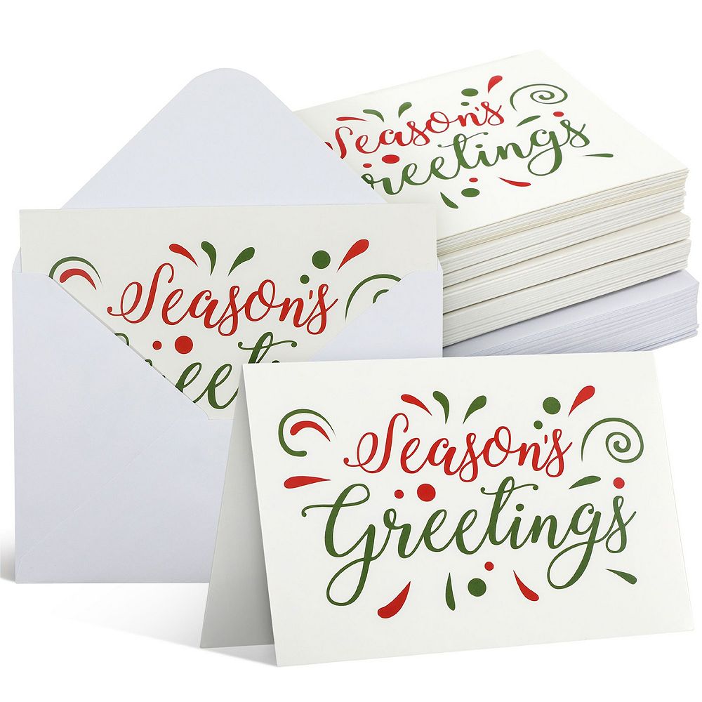 48x Christmas Cards With Envelopes, Blank Seasons Greeting Cards Bulk 4x6“