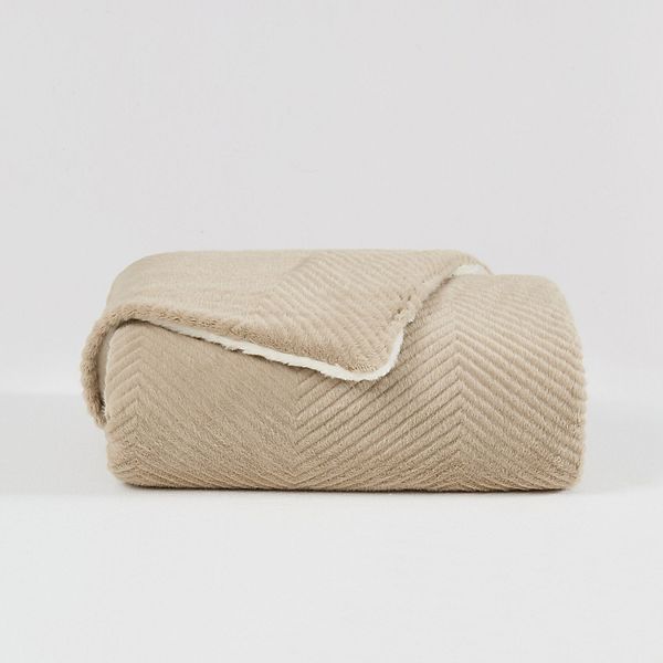 Brooklyn Loom Luxe Chevron Throw Blanket