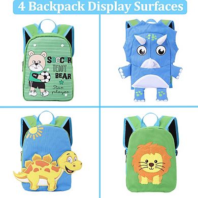 Kids Backpack With Multiple Shape Faces Toddler’s Toy And Gift Dinosaur ...