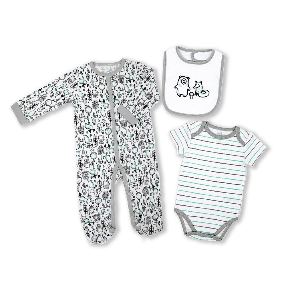 Baby Boys And Girls 3 Piece Woodland Layette