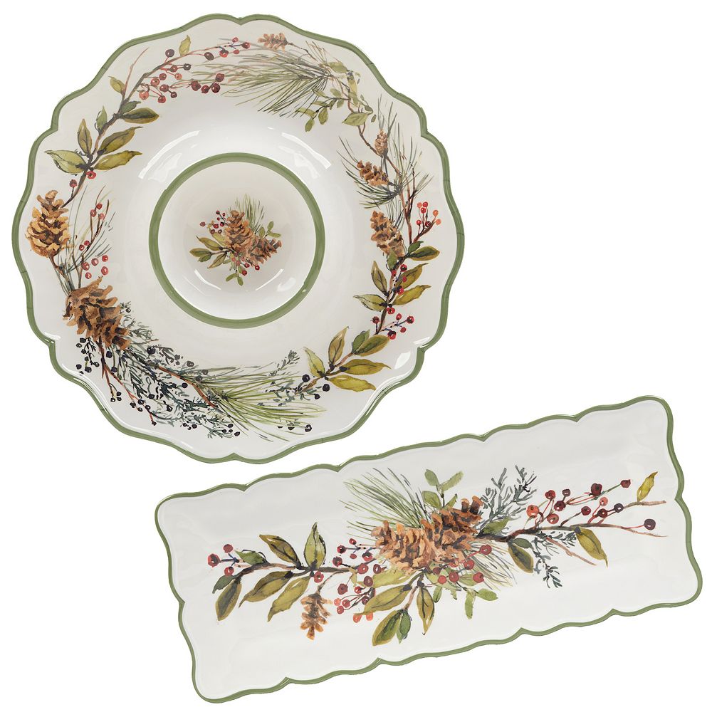 Certified International Winters Forest 2-pc. Appetizer Set