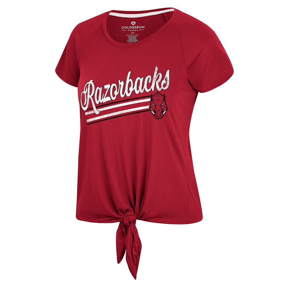 Women's Arkansas Razorbacks Krull Tie Front Tee