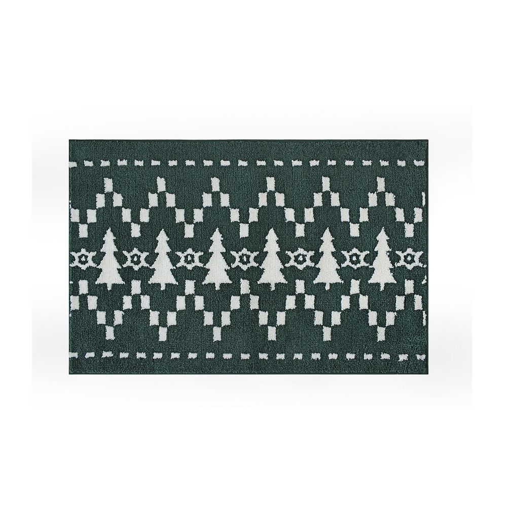 St. Nicholas Square® Geo Evergreen Tree Print Accent Rug
