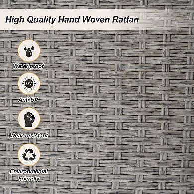 Merax Rattan Woven Porch Swing Chair