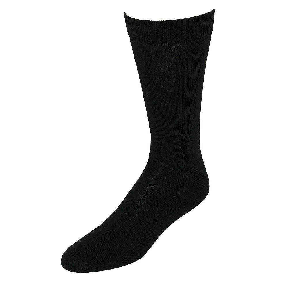 Ctm Men's Classic Soft & Comfortable Black Dress Socks (6 Pairs)