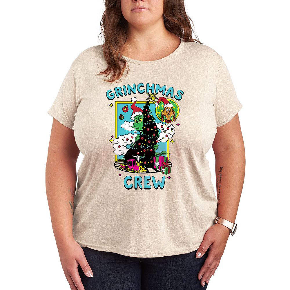 Plus Size Dr. Seuss Grinchmas Crew Graphic Tee