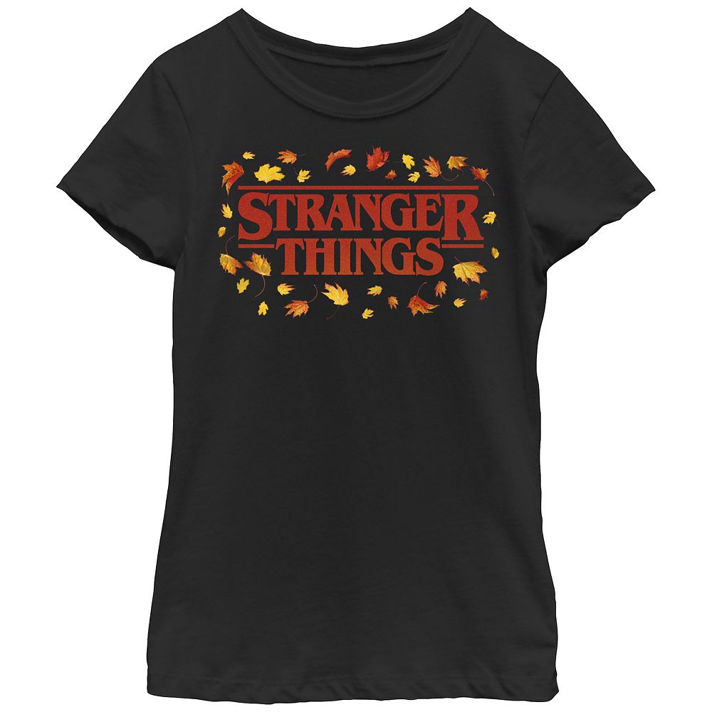 Girls 7-16 Stranger Things Autumn Title Logo Graphic Tee