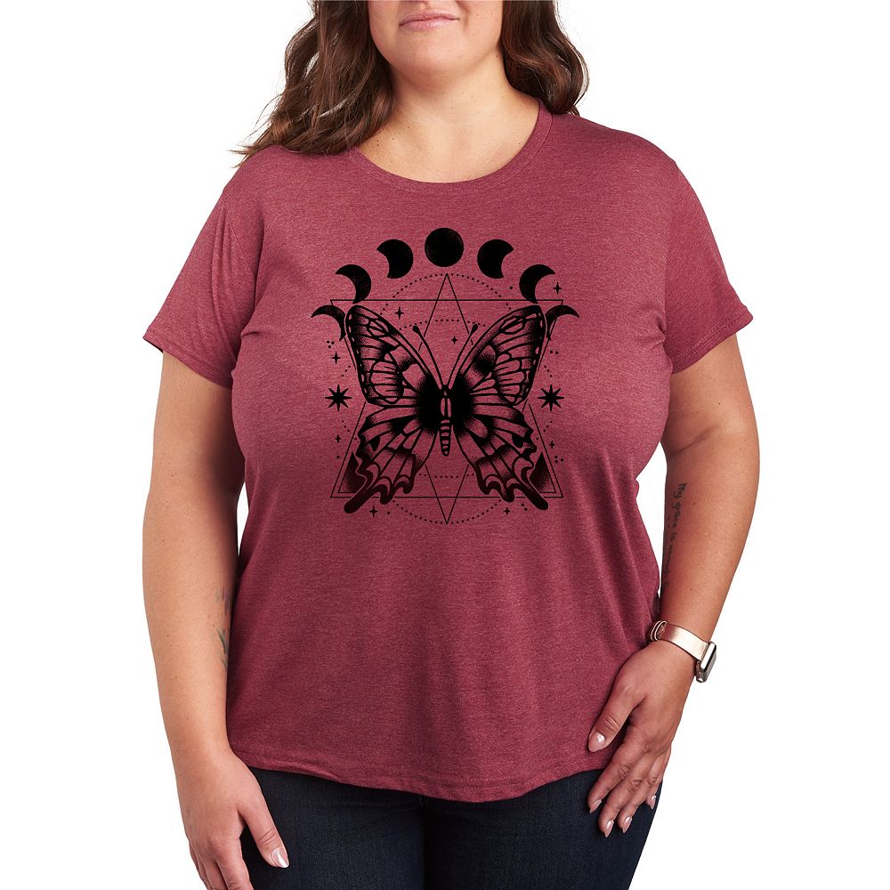 Plus Size Celestial Butterfly Graphic Tee