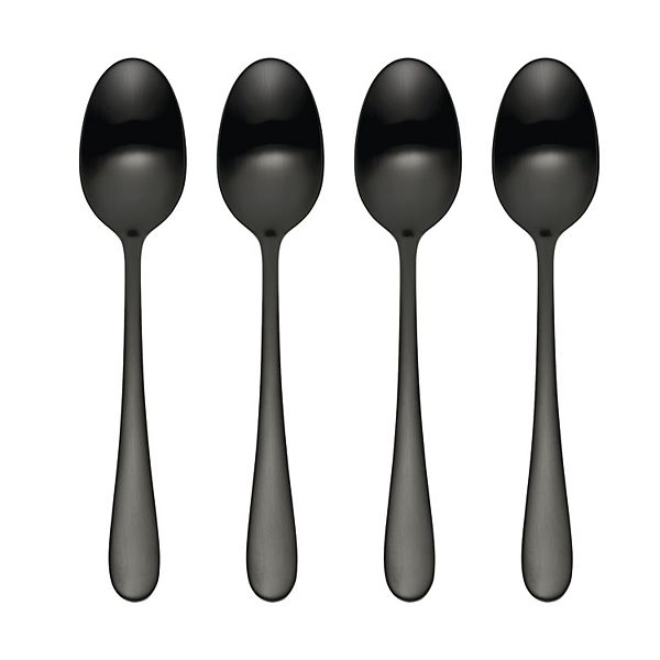 Mingle & Co. Sawyer Black Satin 4-pc. Dinner Spoon Set