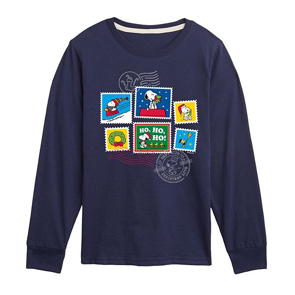 Boys 8-20 Peanuts Holiday Stamps Long Sleeve Graphic Tee