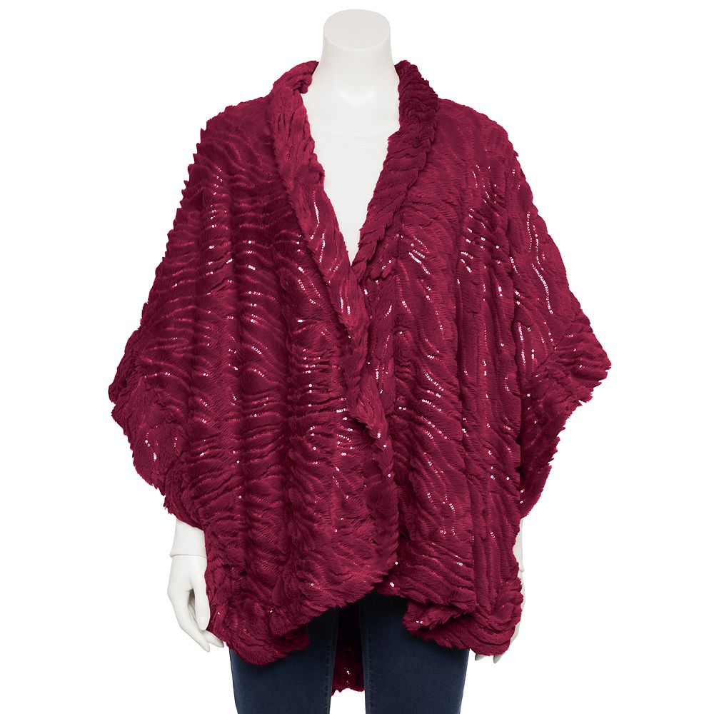 Women's Nanette Lepore Wavy Fleece Textured Ruana