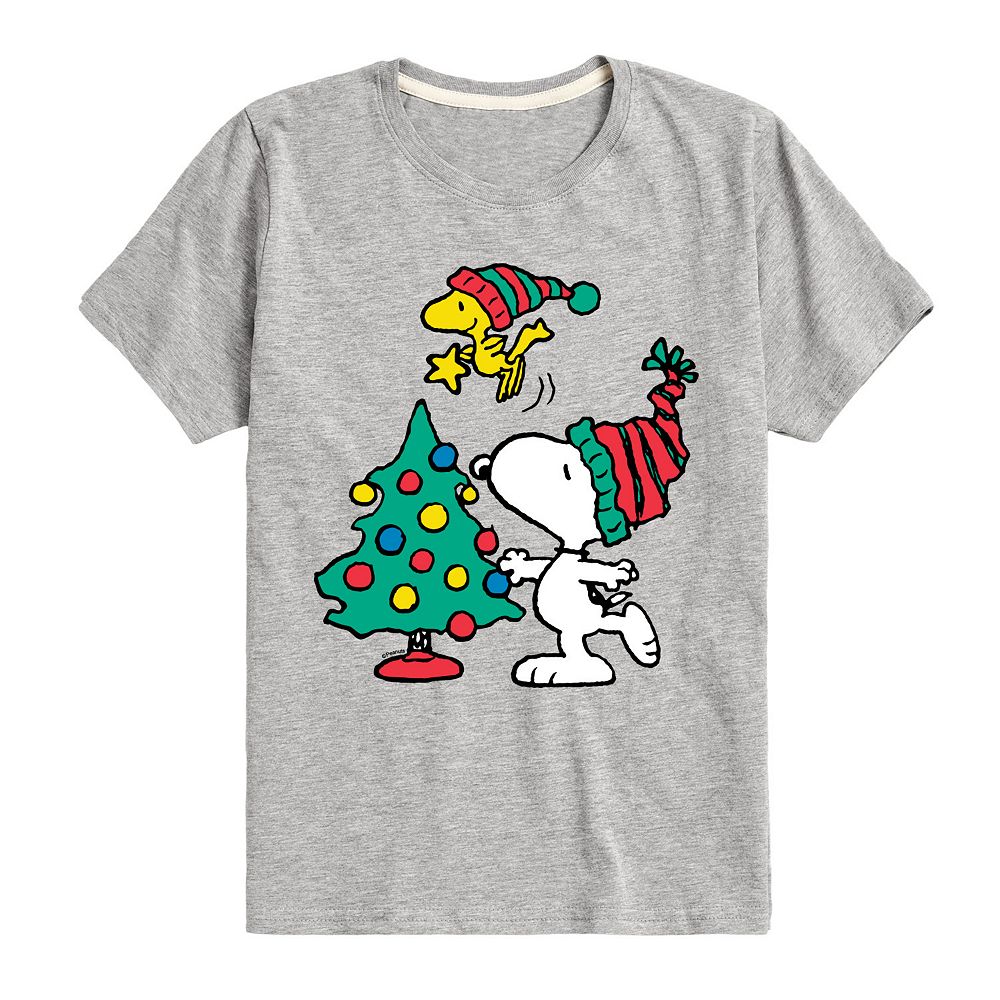 Boys 8-20 Peanuts Snoopy & Woodstock Tree