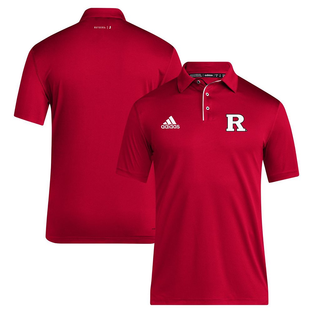 Men's adidas Scarlet Rutgers Scarlet Knights 2024 Coaches AEROREADY Polo