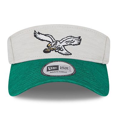 Men's New Era Stone Philadelphia Eagles 2024 Sideline Historic Visor
