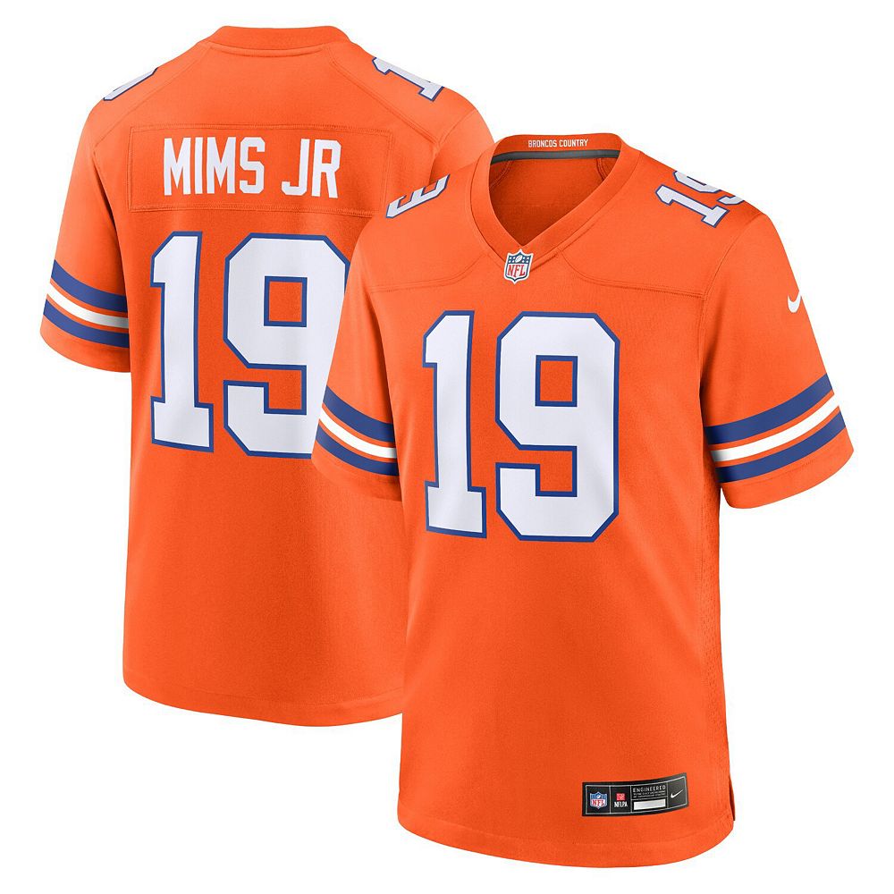 Men's Nike Marvin Mims Jr Orange Denver Broncos Mile High Collection ...