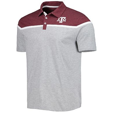 Men's Colosseum Heather Gray Texas A&M Aggies Chamberlain Polo