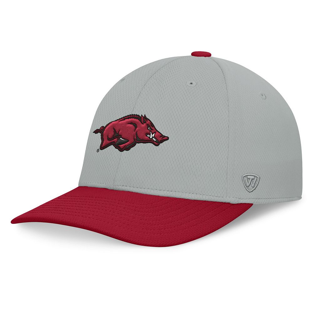 Men's Top of the World Gray/Cardinal Arkansas Razorbacks Mick Flex Hat