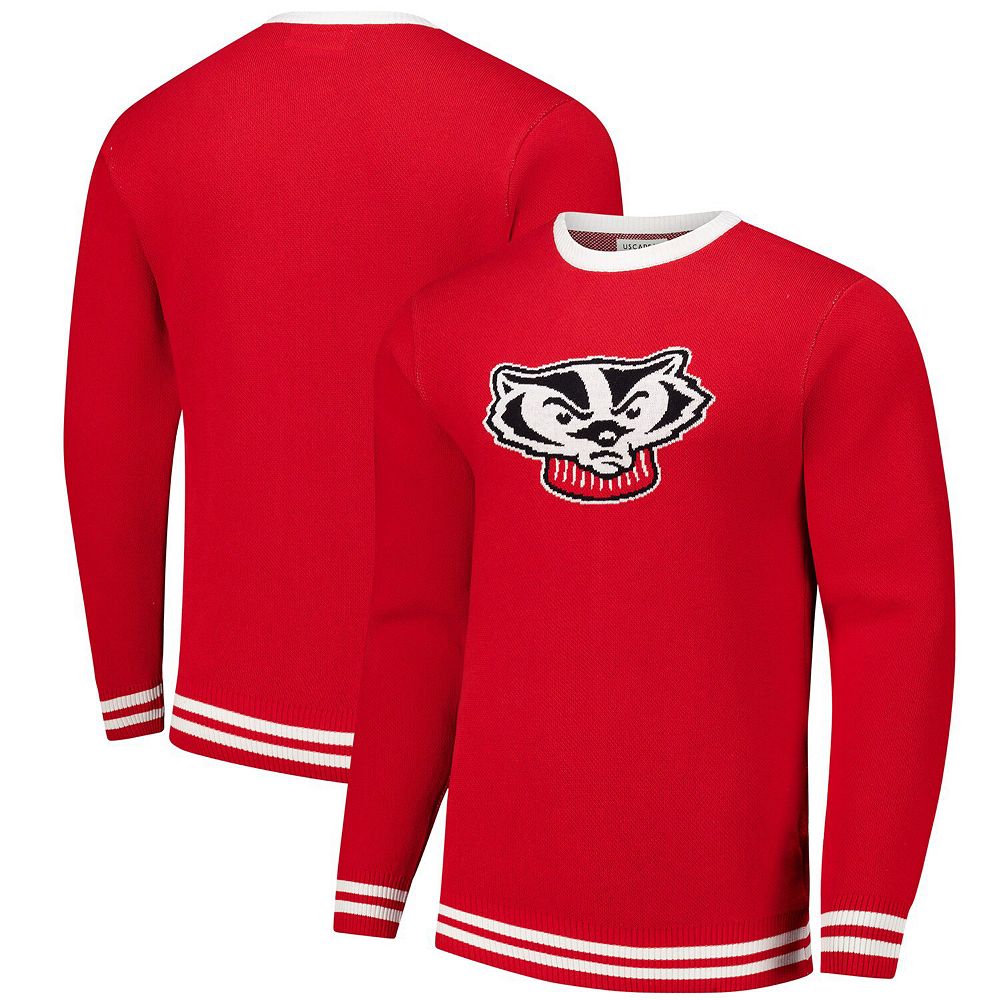 Unisex Uscape Apparel Red Wisconsin Badgers Renew Knit Vintage Pullover ...