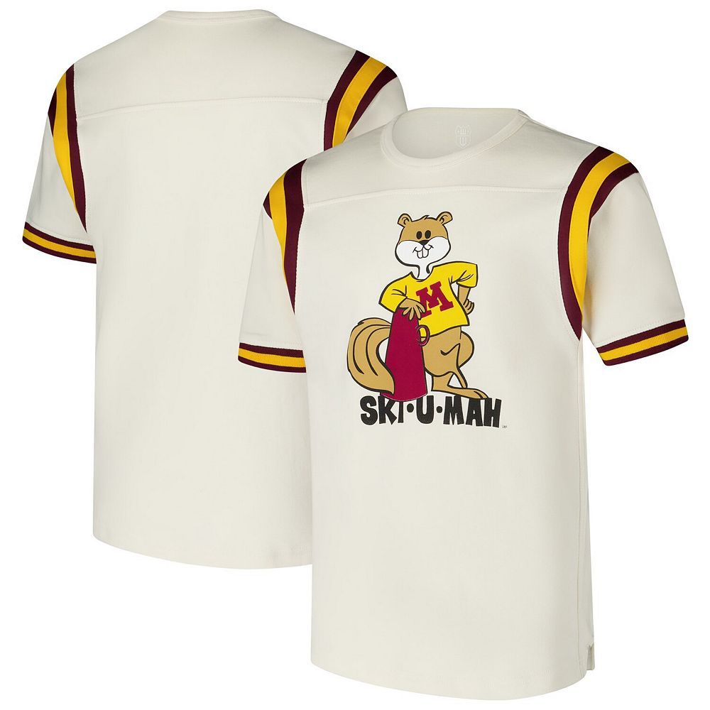 Youth Wes & Willy Cream Minnesota Golden Gophers Colorblock Yoke Vault ...