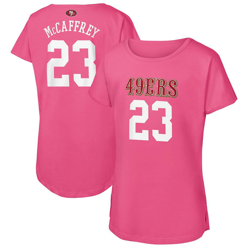 Girls Youth Christian McCaffrey Pink San Francisco 49ers Player Name ...