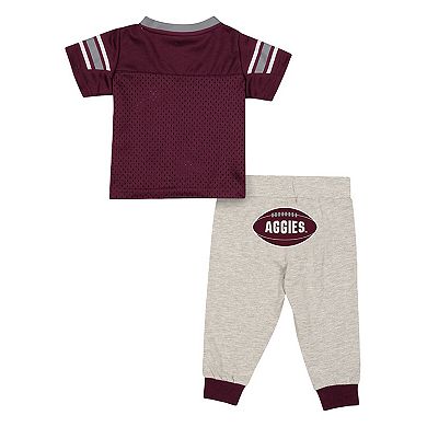 Infant Colosseum Texas A&M Aggies Field Time Football Jersey & Pants Set