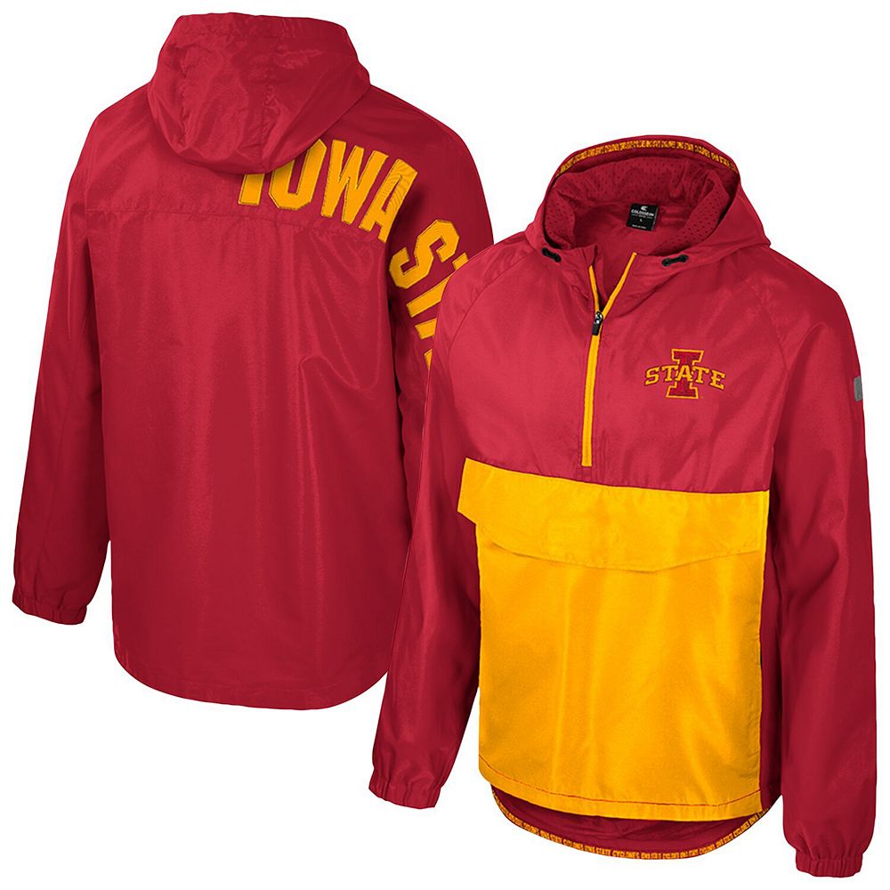 Men's Colosseum Cardinal Iowa State Cyclones Reloaded Anorak Half-Zip ...
