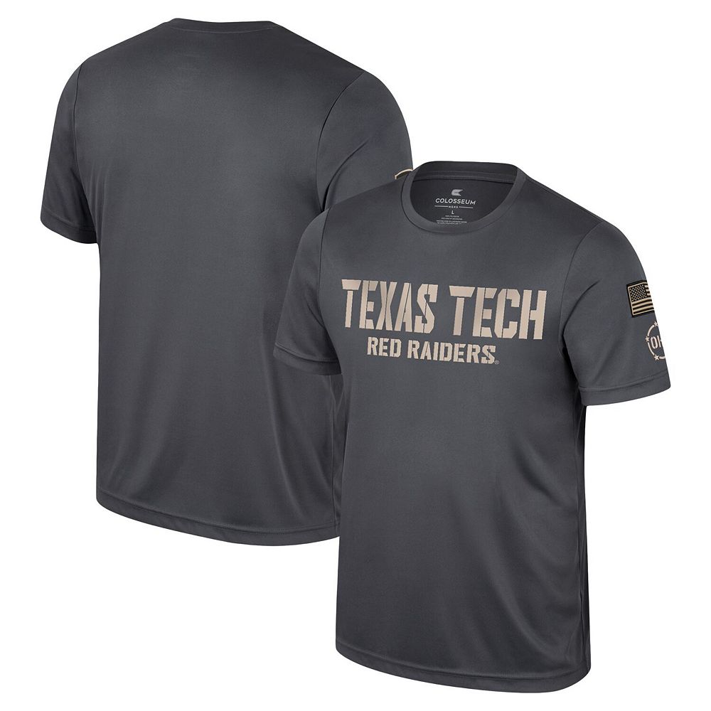 Men's Colosseum Charcoal Texas Tech Red Raiders OHT Military ...