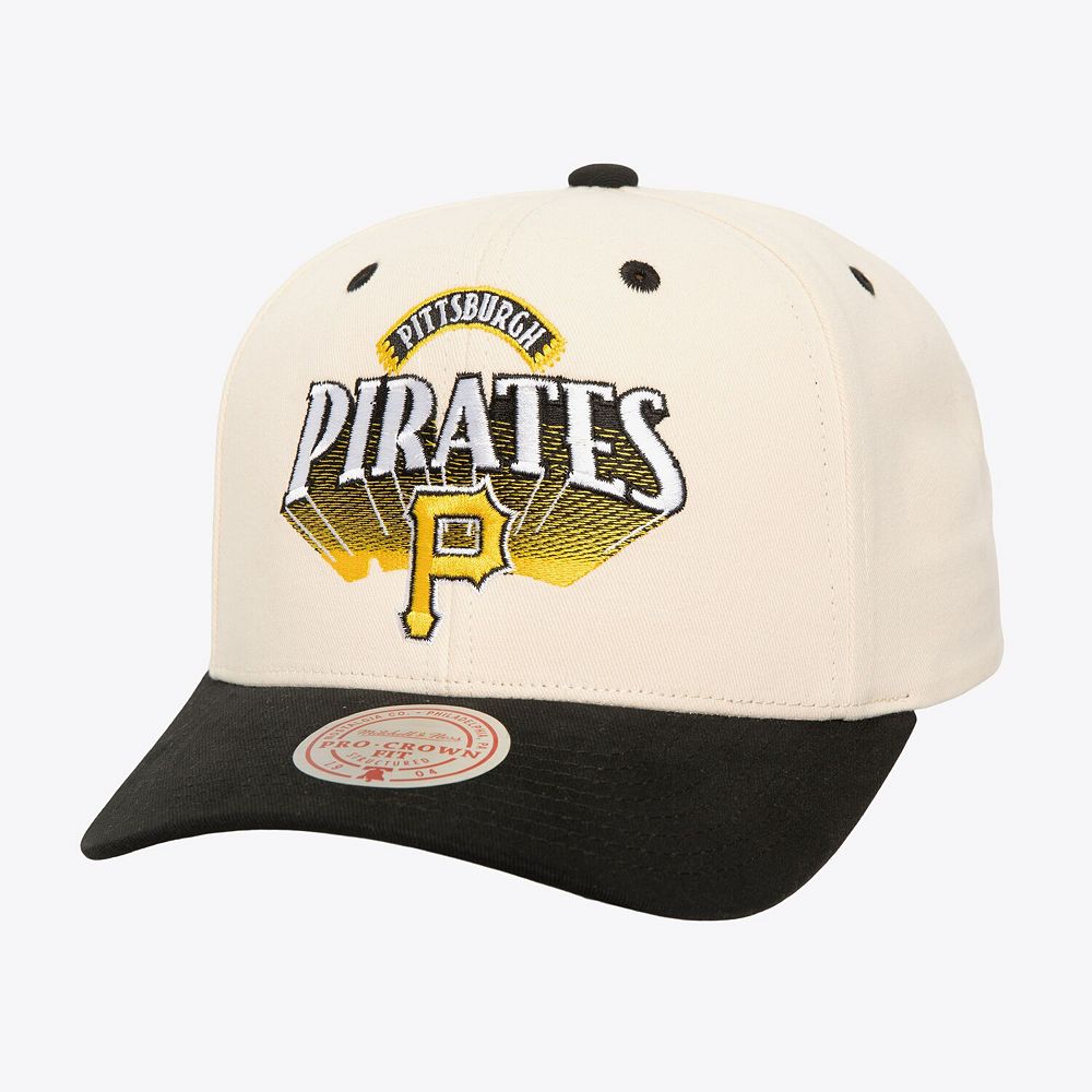 Men's Mitchell & Ness Cream Pittsburgh Pirates Horizon Pro Crown ...