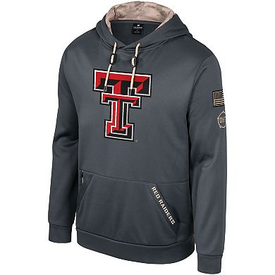 Men's Colosseum Charcoal Texas Tech Red Raiders OHT Military ...