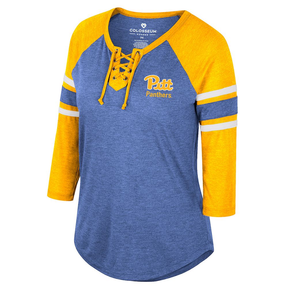 Women's Pitt Panthers She Means You Lace-Up Henley