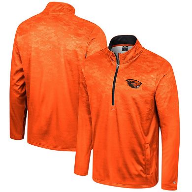Men's Colosseum Orange Oregon State Beavers The Machine Half-Zip Jacket
