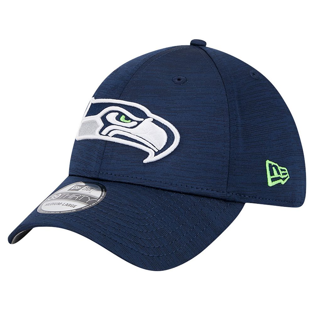 Men's New Era College Navy Seattle Seahawks Active Tech 39THIRTY Flex Hat