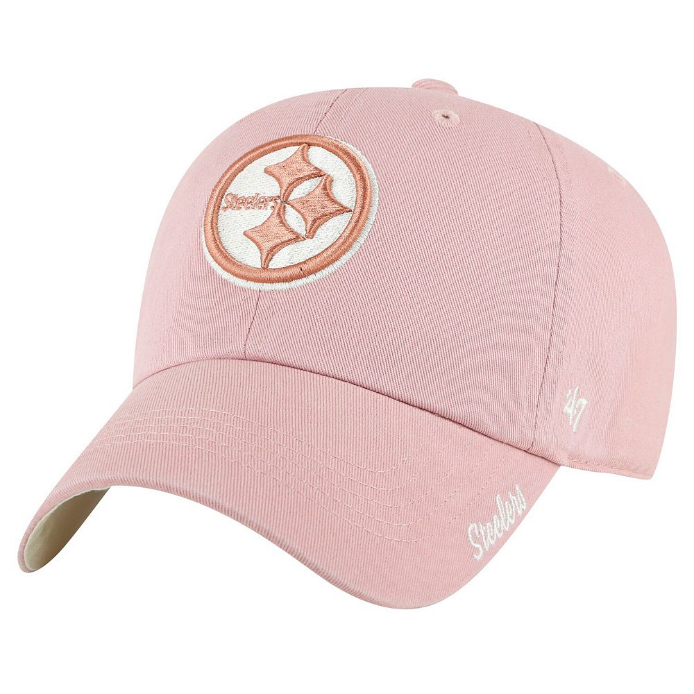 Women's '47 Pink Pittsburgh Steelers Ballpark Cheer Dusty Rose Clean Up ...