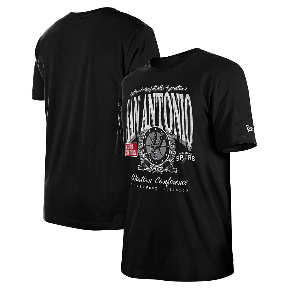 Unisex New Era Black San Antonio Spurs Oversized Essentials Boxy T-Shirt