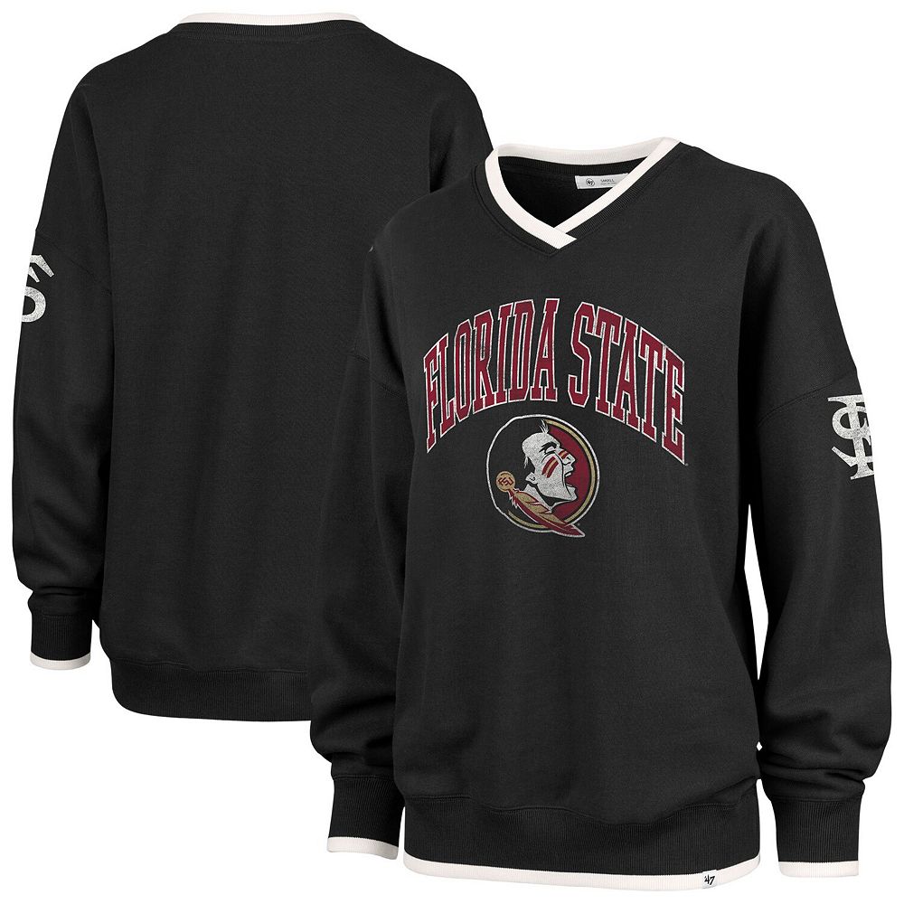 Women's '47 Black Florida State Seminoles Clubhouse Daze Eighty V-Neck ...