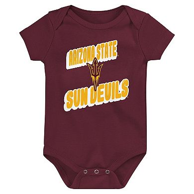 Newborn Maroon Arizona State Sun Devils Sunday Comics 3-Pack Bodysuit Set
