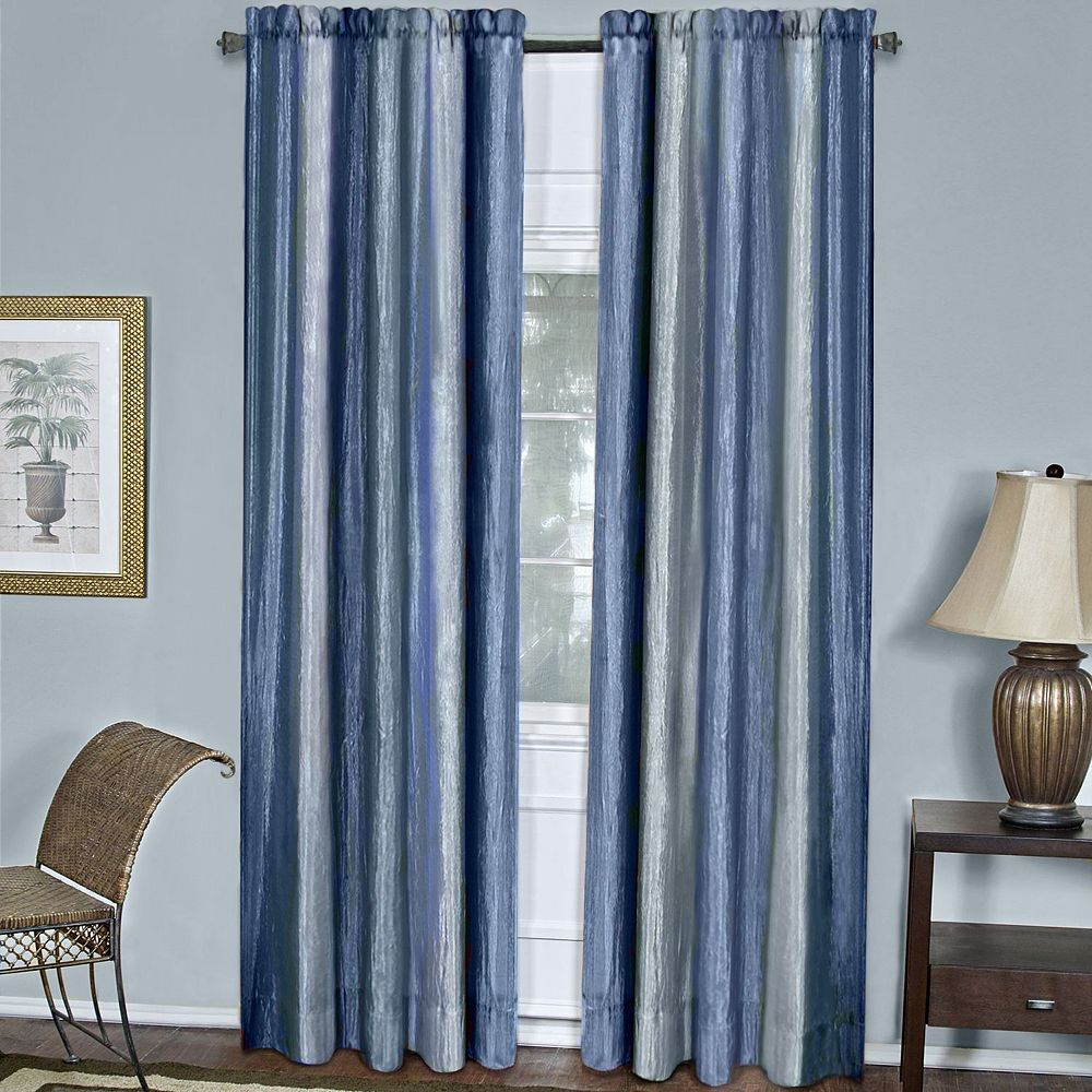 Goodgram Royal Ombre Crushed Semi Sheer 63 In. Long Curtain Panel Pair