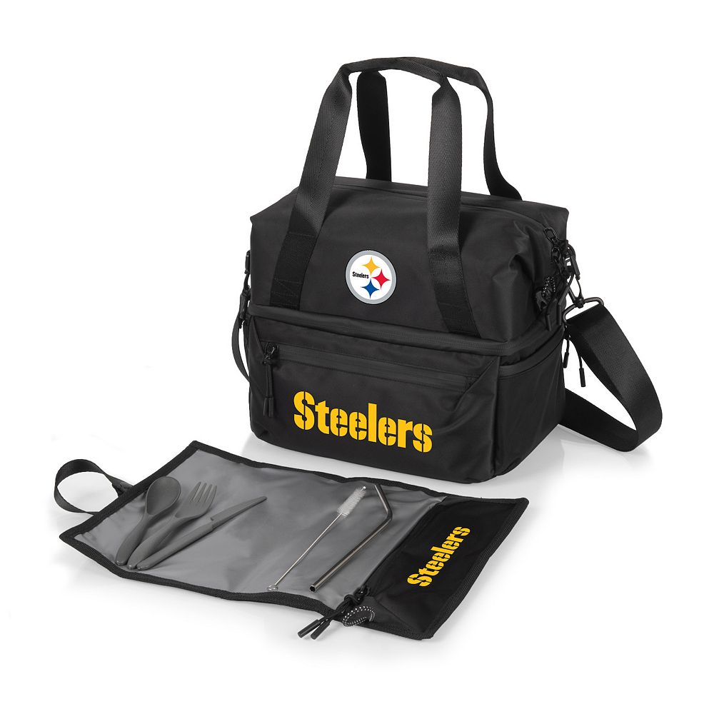 Picnic Time Pittsburgh Steelers Tarana Lunch Bag Cooler with Utensil Set
