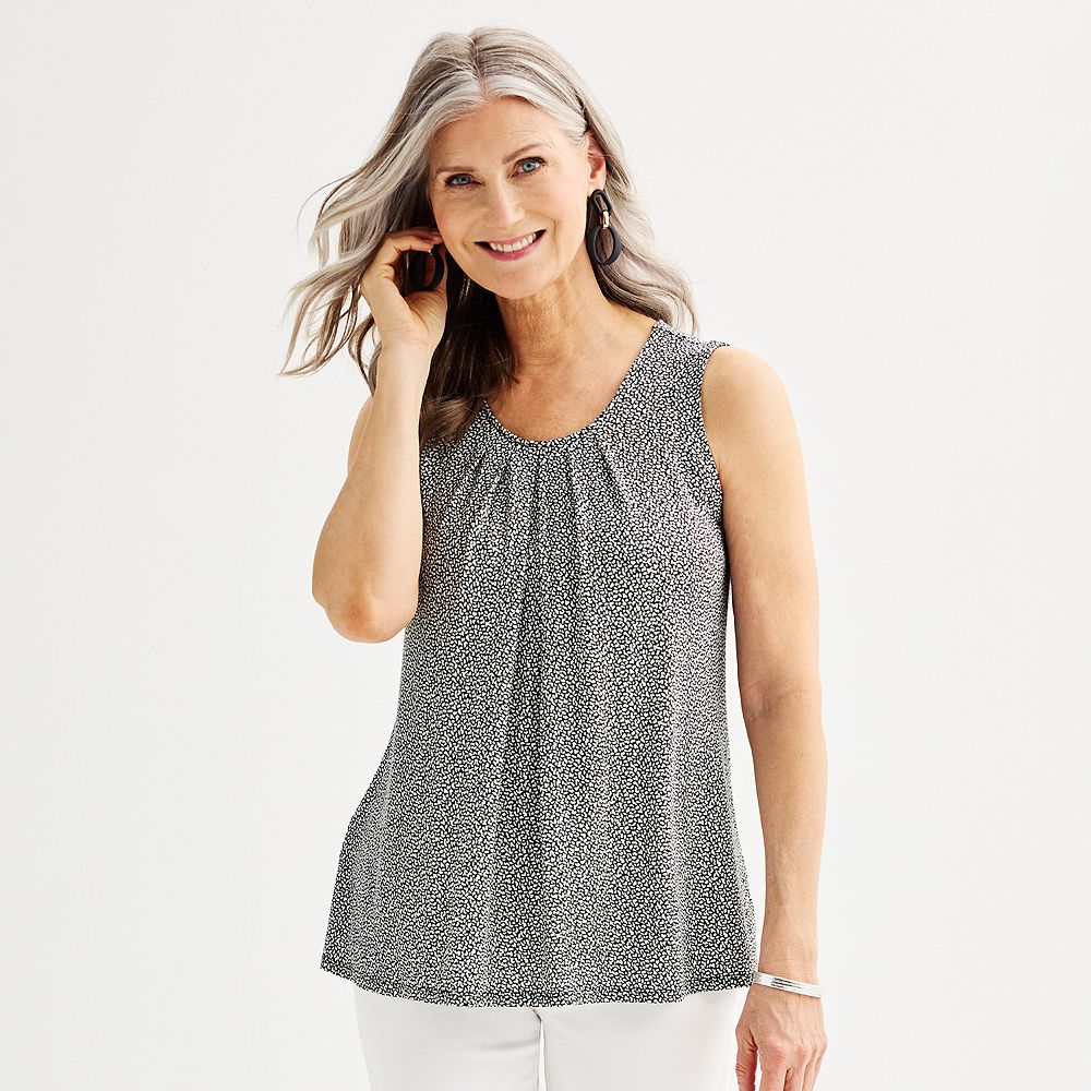Women's Croft & Barrow® Pleated Tank Top