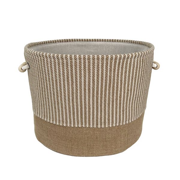 Neatly Striped Fabric Basket