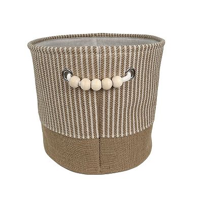Neatly Striped Fabric Basket